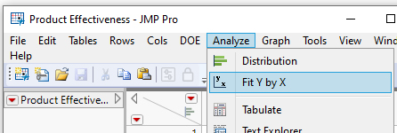 Two-Sample t Test in JMP